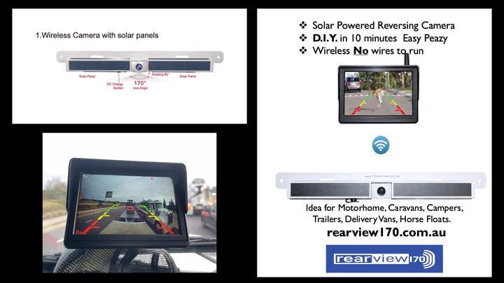 Wireless Solar-Powered Reversing Camera | rearview170